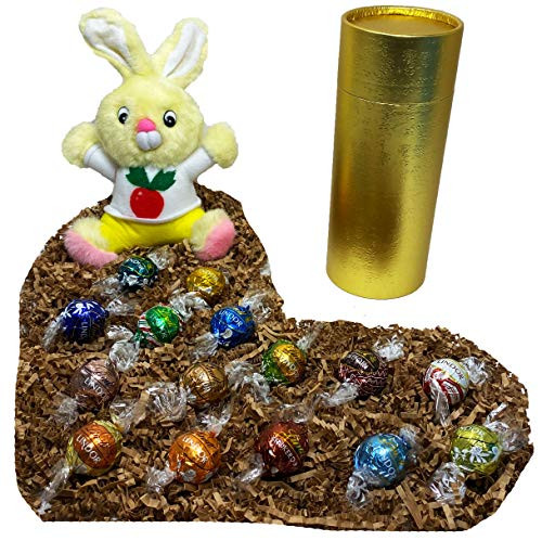 Easter Gourmet Chocolates Gift Box - Lindt Lindor Truffles and Plush ...