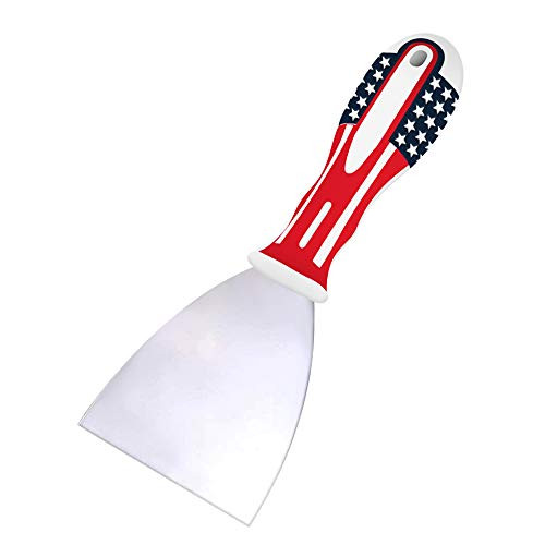 DOYOUDO Putty Knife 4 Inch Spackle Knife USA Flag Handle and Stainless ...