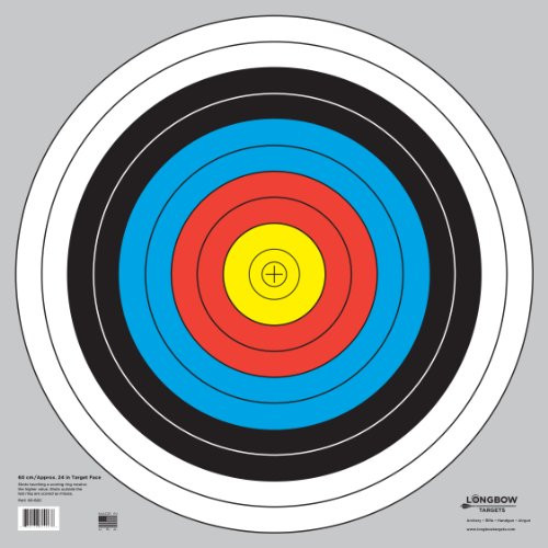 Longbow Targets 60 cm / 24 in Bullseye Archery (10 Ring) and Gun ...
