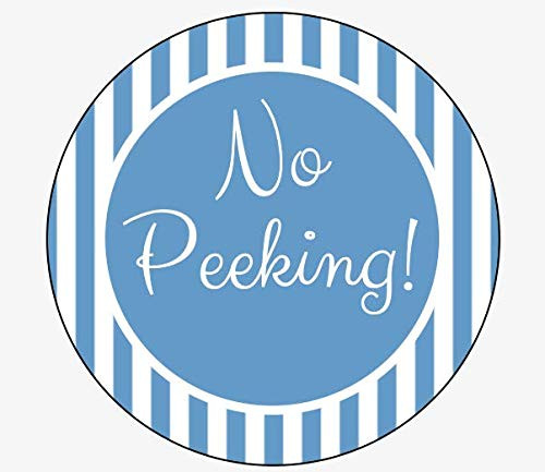 No Peeking Gift Tag Labels 2" Round Sticker Labels, No Peeking Stickers ...
