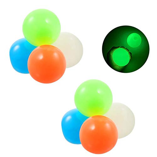 Sticky Ceiling Balls Glow in The Dark 8pc,Ceiling Sticky Balls ...
