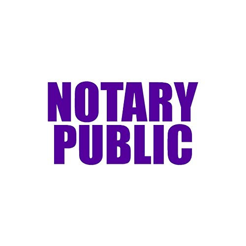 Notary Public - Vinyl Decal Sticker - 6.75inch x 3.75inch - Purple ...