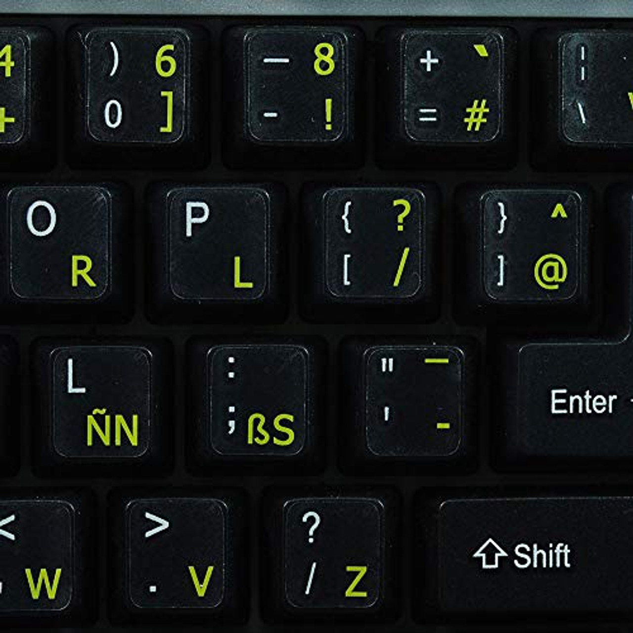 Dvorak Programmer Keyboard Labels Layout ON Transparent Background with ...