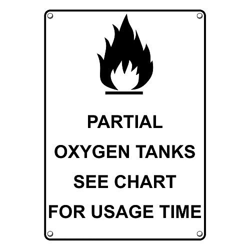 Weatherproof Plastic Vertical Partial Oxygen Tanks See Chart for Usage ...
