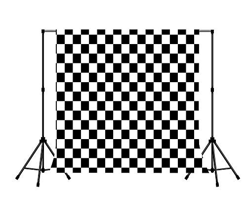 LYLYCTY 5x5ft Checkers Backdrop Black and White Racing and Checkered ...