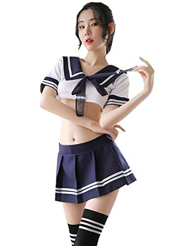 Unibaby School Girl Lingerie Outfit Cosplay Sailor Suit Costumes Tie ...