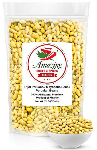 Canary -Peruvian- Beans 2 LB Bag - Frijol Peruano - Mayocoba Beans 100 ...