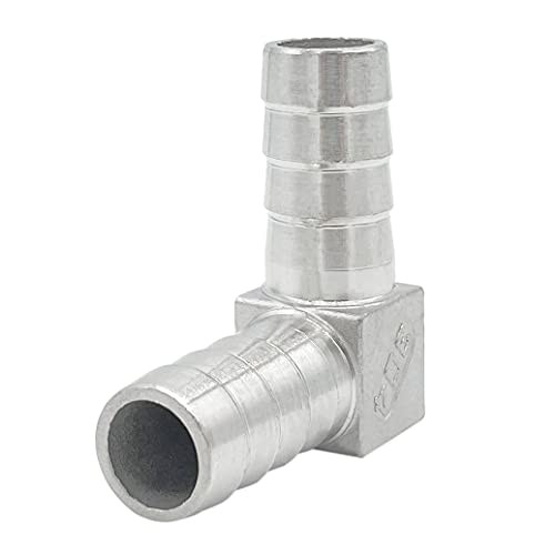 Metaland Stainless Steel 1-2" Hose Barb Elbow 90 Degree L Right Angle ...