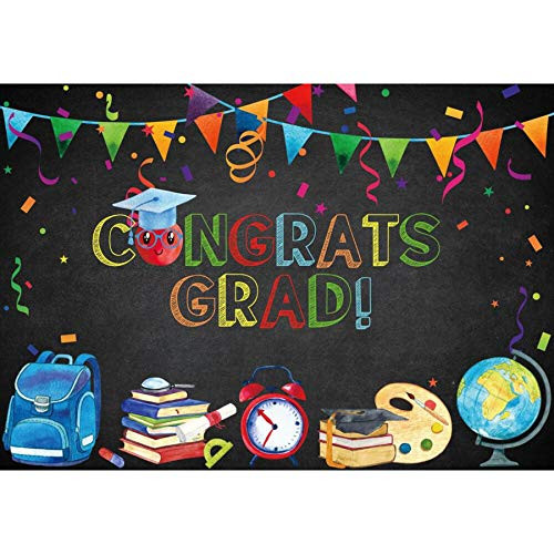 Allenjoy 7x5ft Kid Congrats Graduation Backdrop Preschool Primary ...