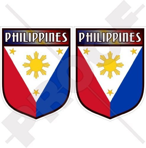 PHILIPPINES Philippine Shield Pilipinas- Filipino 75mm -3"- Vinyl ...