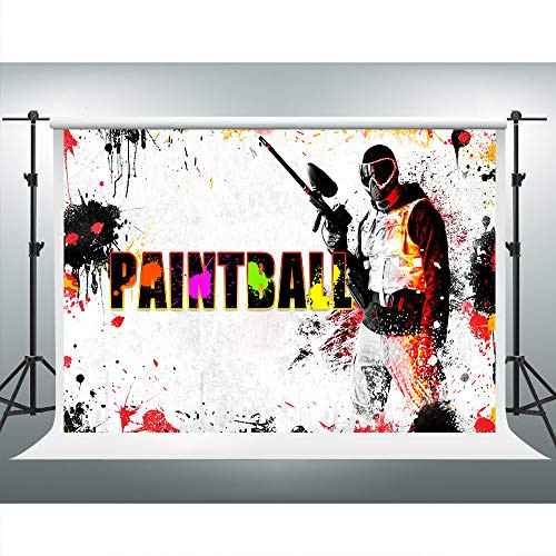 Paintball Party Backdrop Paint Splatter Splatoon Background 7x5ft Photo ...