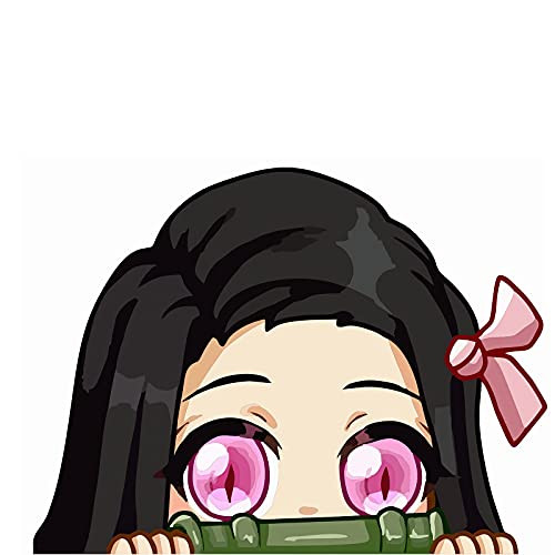 2 Pack nezuko-Waifu Peeker- Peeking Car Decals DIY Anime Motorcycle ...