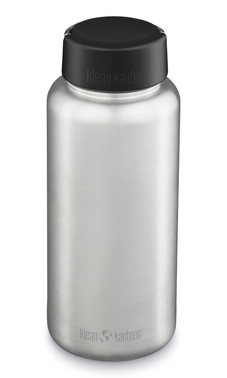 Klean Kanteen Wide Mouth Single Wall Stainless Steel Water Bottle (w ...