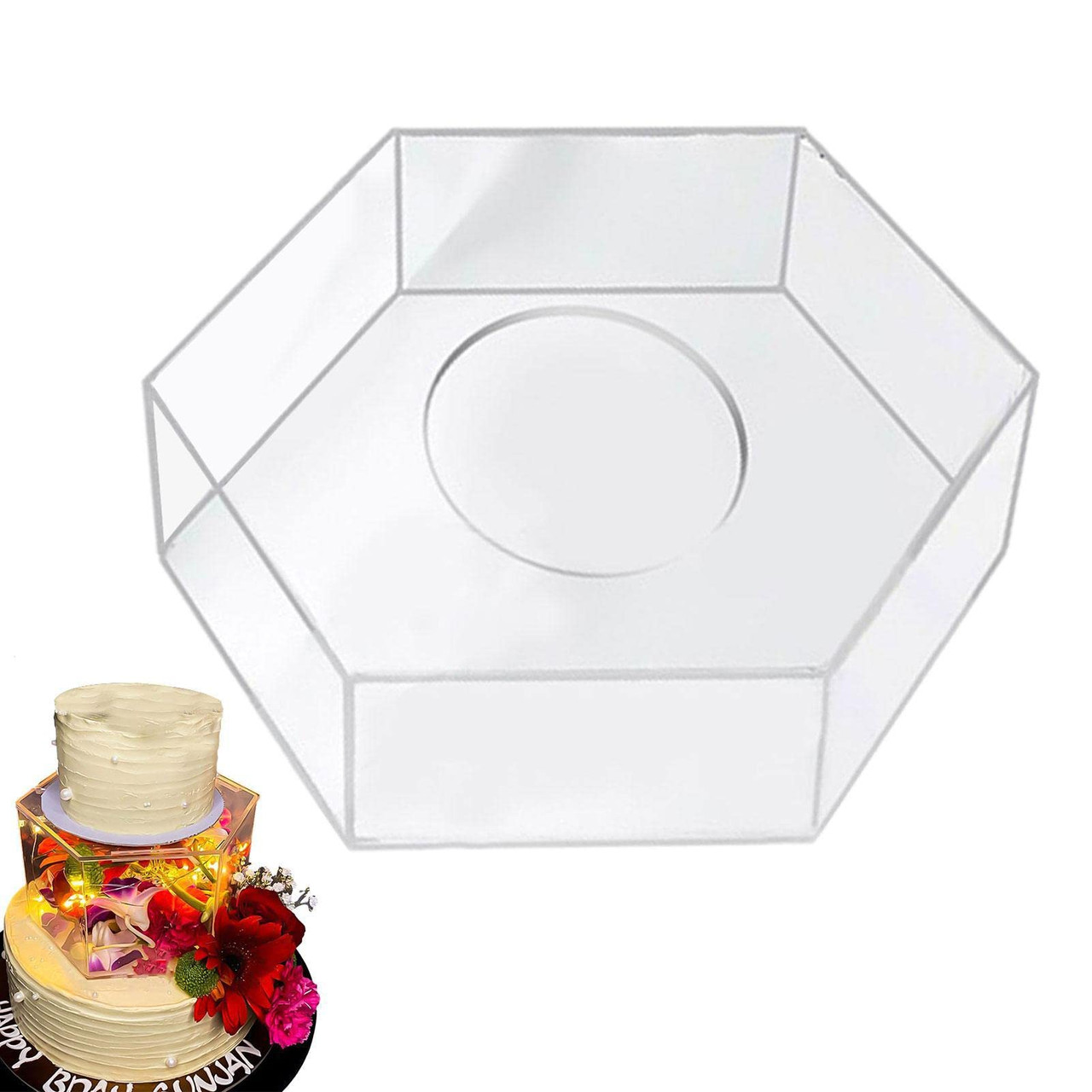 Acrylic Fillable Cake Stand, Acrylic Clear Cake Display Stand Cupcake ...