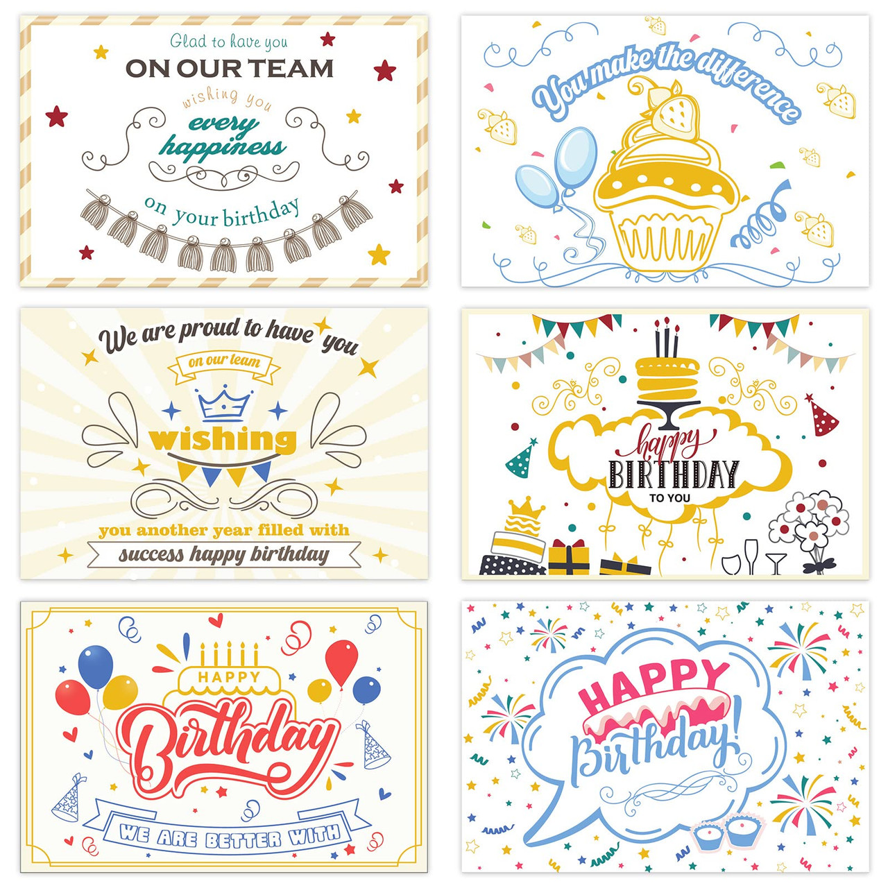 Junkin 24 Pack Employee Birthday Cards Business Employee Appreciation ...