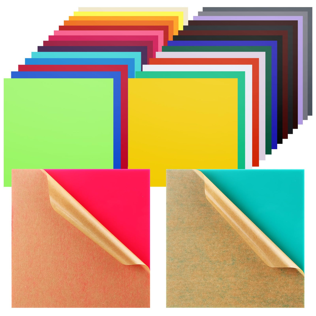 Geetery 30 Pack 6" x 6" Colored Acrylic Sheets 1/8" Thick Laser Cutting ...