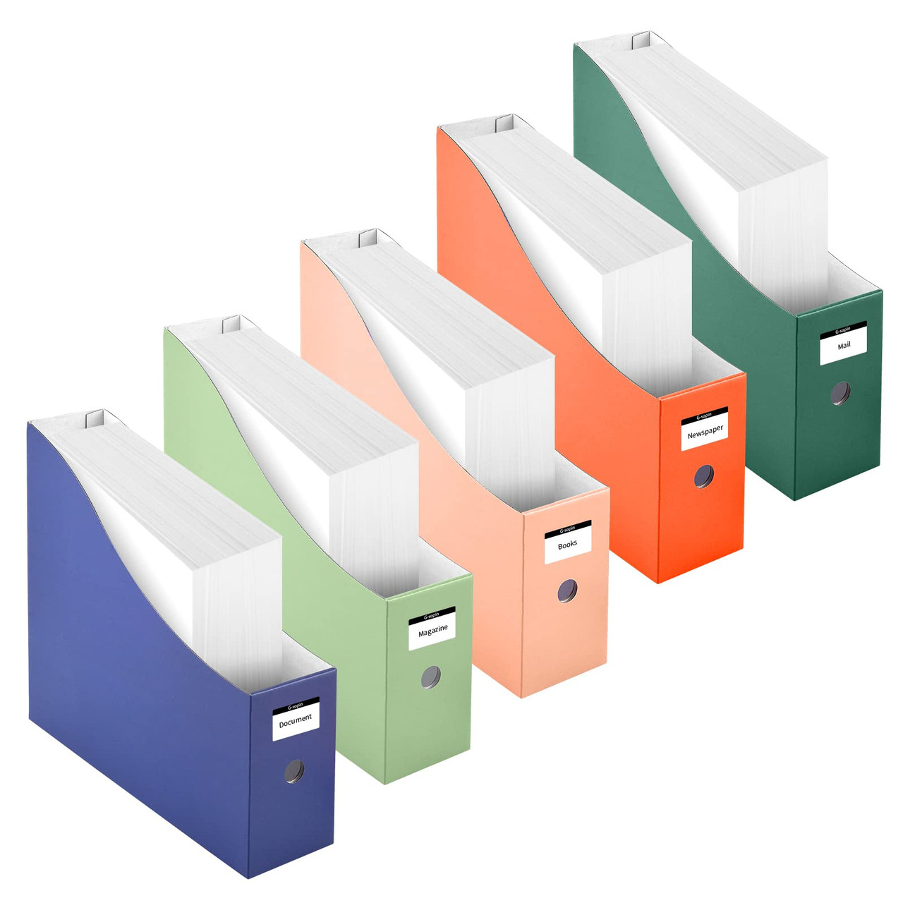 5 Pack 12x12 Cardstock Holder 12 x 12 Scrapbook Paper Holder Vertical ...