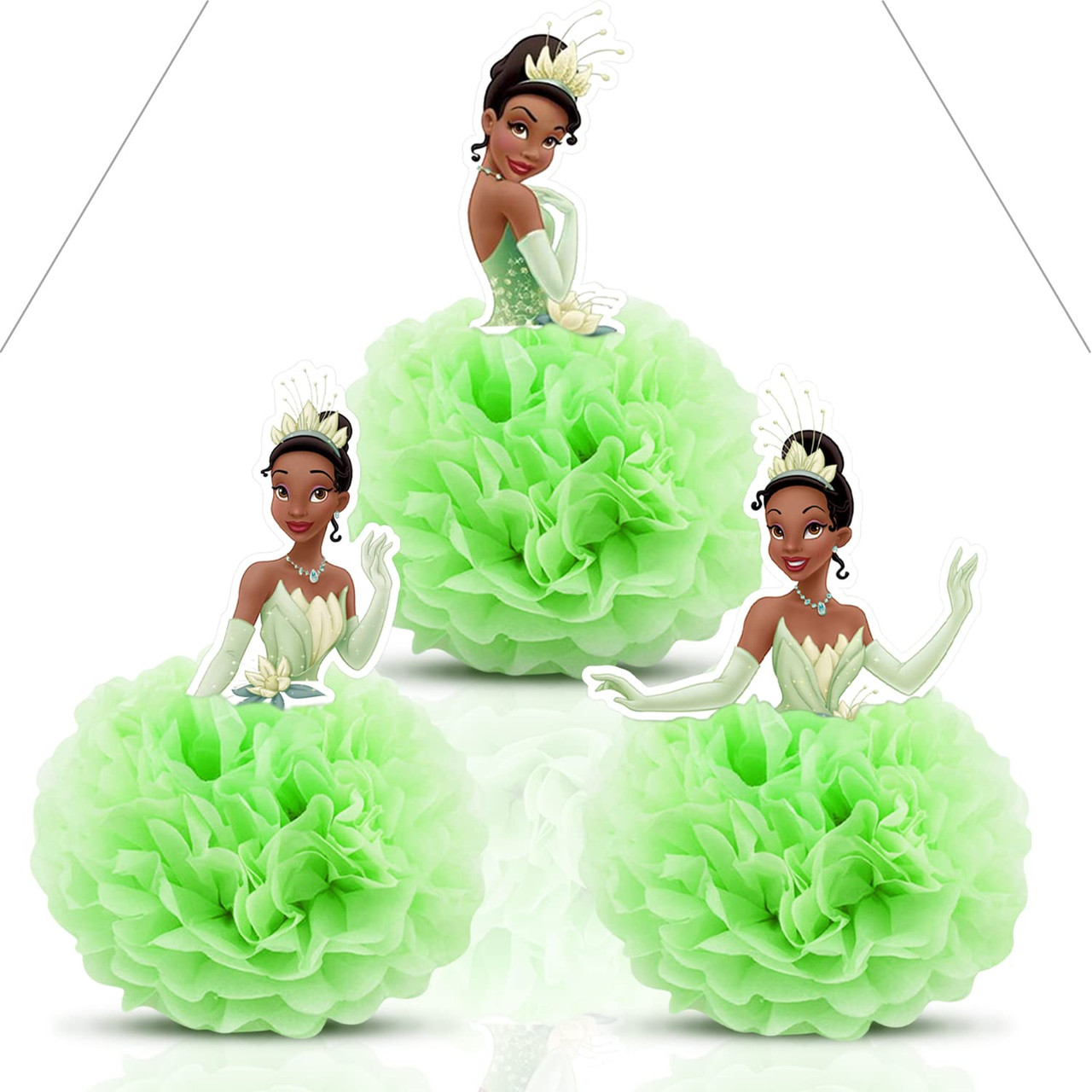 JWSeeMe Princess Tiana Paper Centerpieces Party Supplies Tables ...