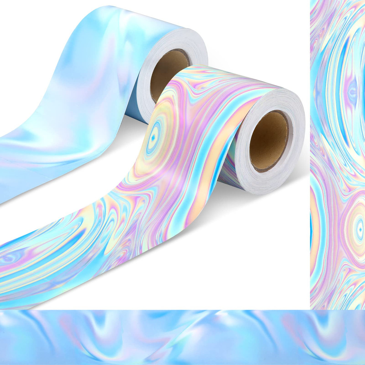 Perkoop 2 Roll Iridescent Bulletin Board Borders Classroom Decor ...