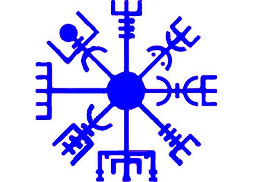 Viking Decal - Blue Vegvísir Viking Compass Vinyl Sticker - Viking ...