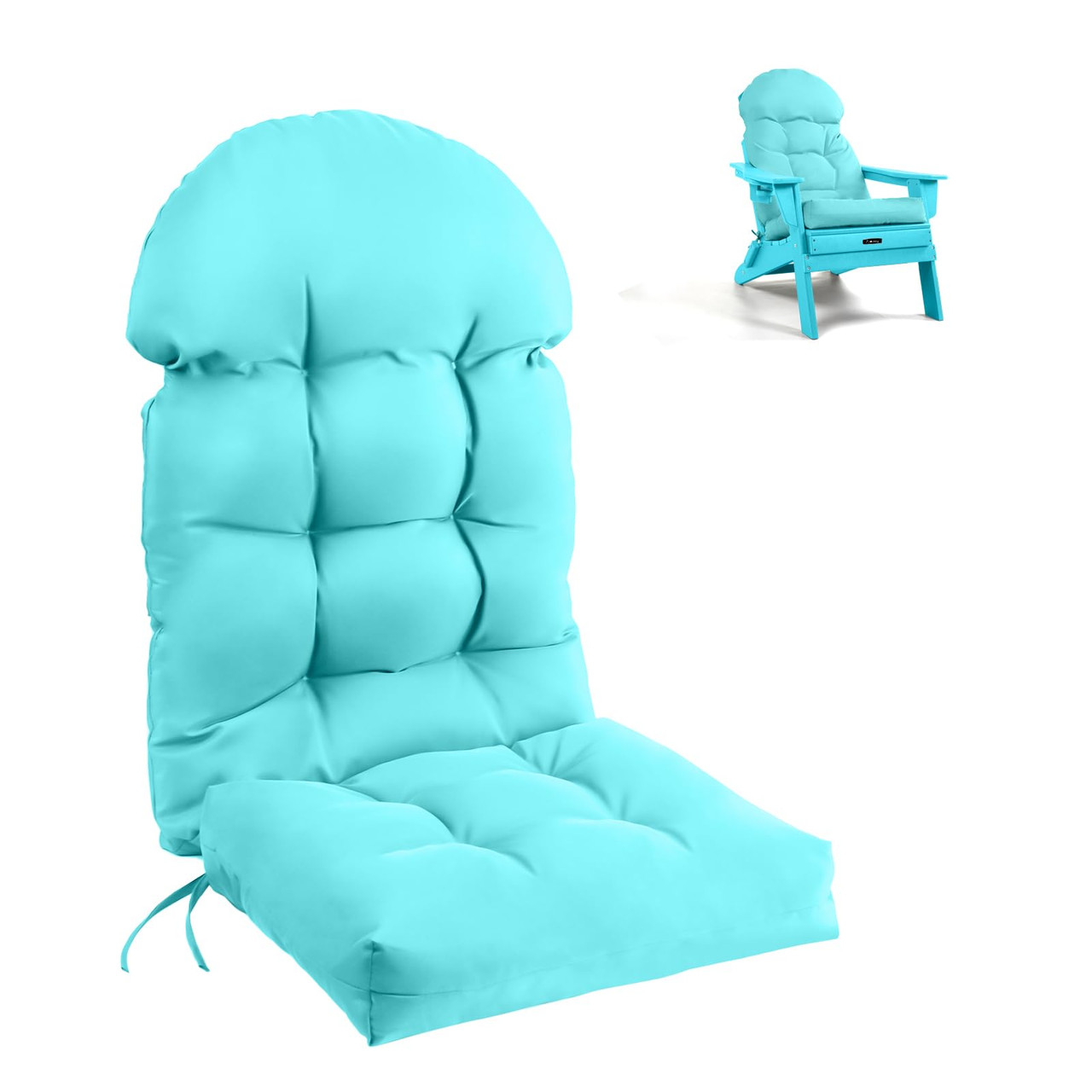 FUNBERRY Adirondack Chair Cushion,Outdoor Chair Cushions,Improved Comfy ...