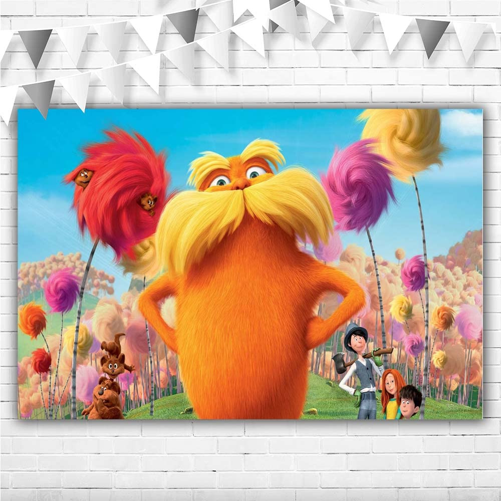 Lorax Party Decorations 5x3ft Vinyl Lorax Theme Birthday Supplies Lorax ...