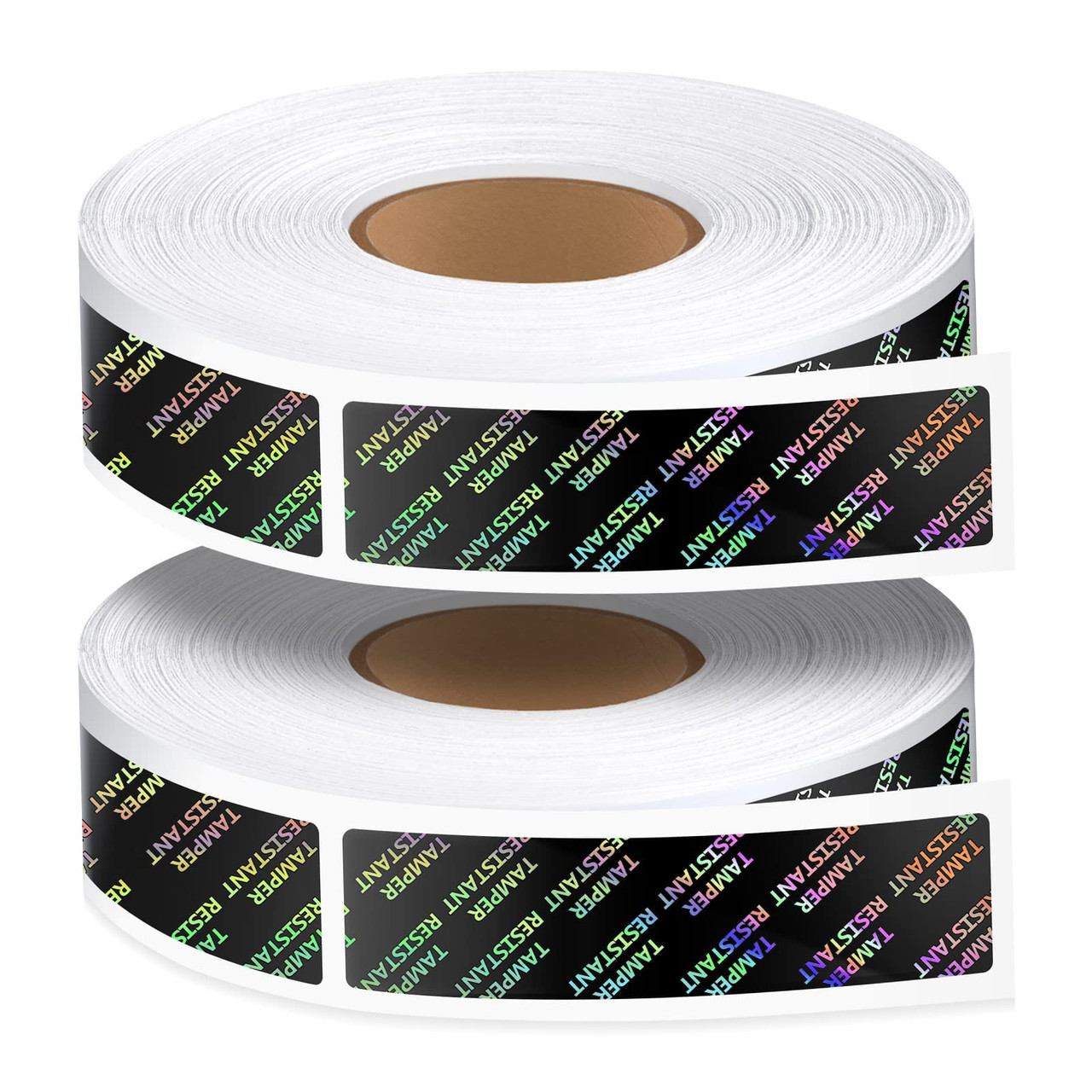 2 Rolls Tamper Seal Tamper Stickers Resistant Metallic Labels Adhesive ...