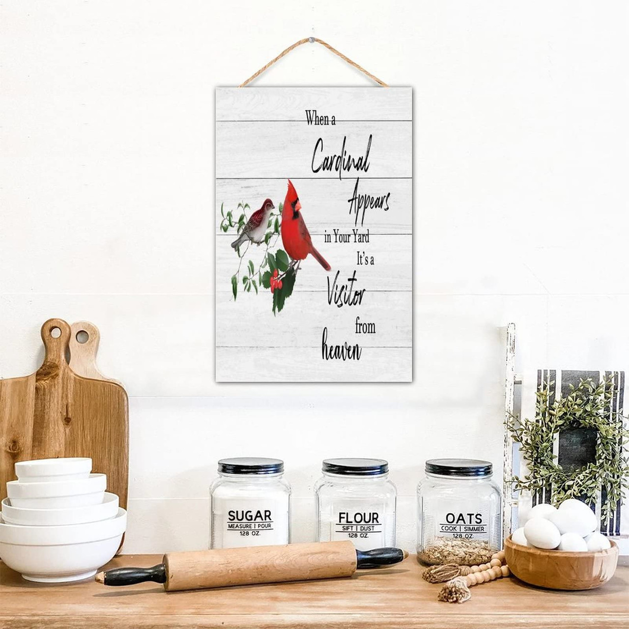 When A Cardinal Appears in Your Yard It Is A Visitor from Heaven Rustic ...