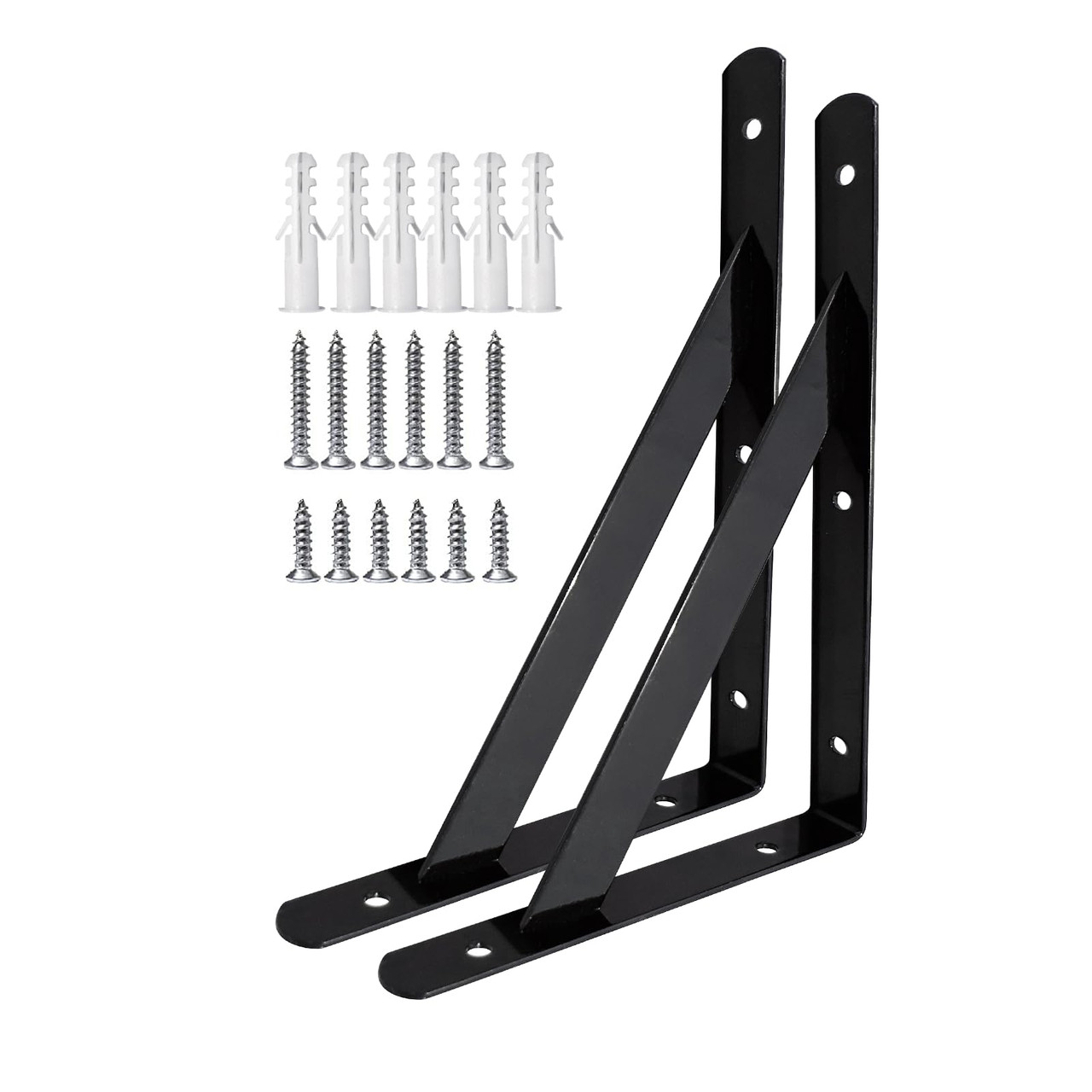 Medach Shelf Brackets 12 Inch x 8 Inch, 4 6 10 16 20 Inch Heavy Duty ...