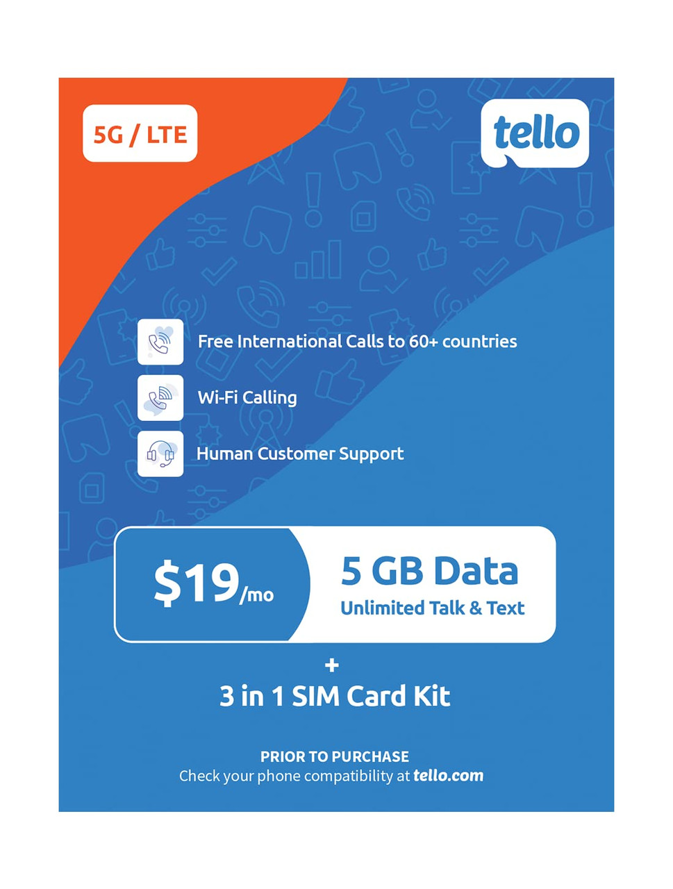 $19/Month - Unlimited Talk & Text + 5GB | Tello Mobile Phone Plan ...