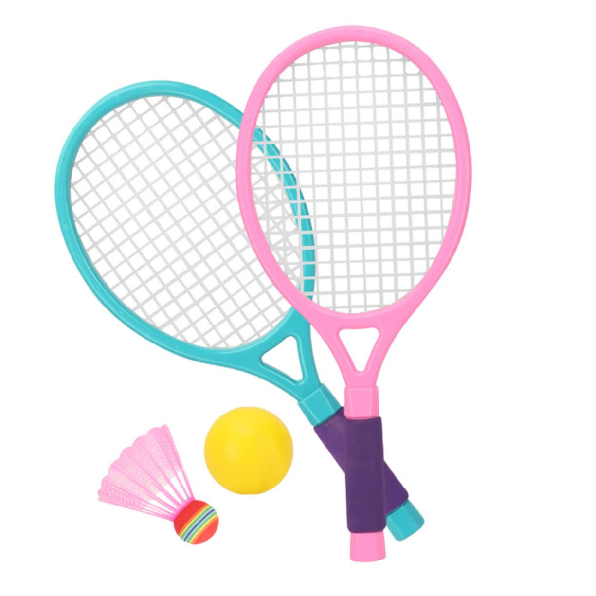 Kisangel 1 Set Badminton Racket Toy Tennis Racquet Set Outdoor ...