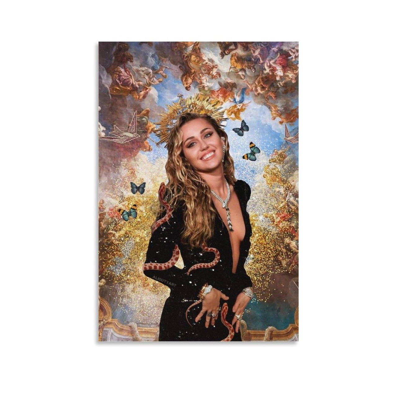 Yanertds Miley Cyrus Poster Canvas Wall Art Picture Print Painting for ...