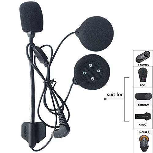 FreedConn Motorcycle Helmet Speakers Headset with Hard Corded ...