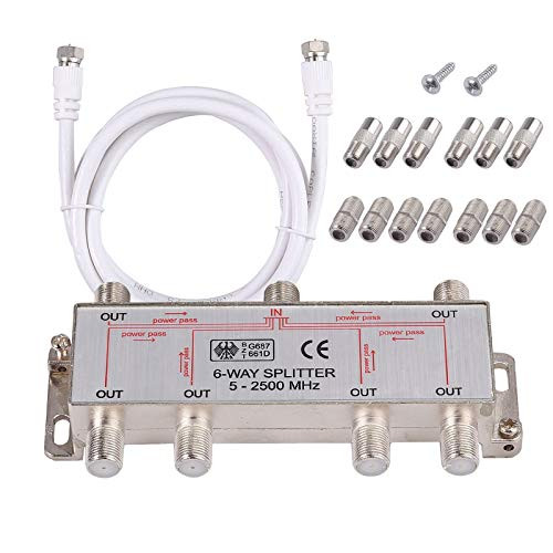 Neoteck 6-Way Coax Cable Splitter Bi-Directional MoCA 5-2500MHz ...