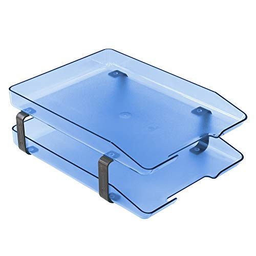 Acrimet Traditional Letter Tray 2 Tier Front Load Plastic Desktop File ...