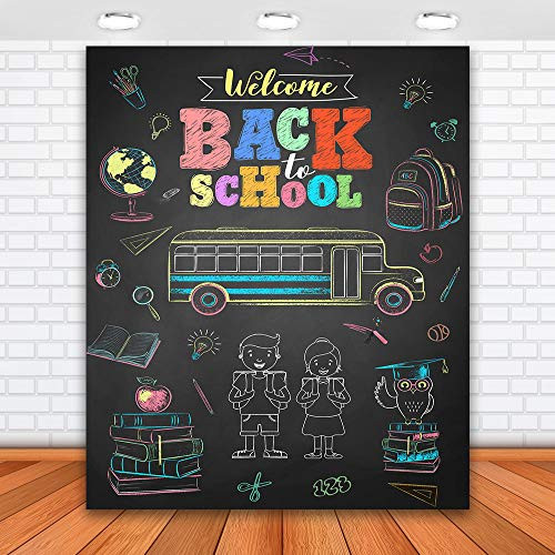 Allenjoy 3x5ft Back to School Backdrop School Backdrop Blackboard Chalk ...