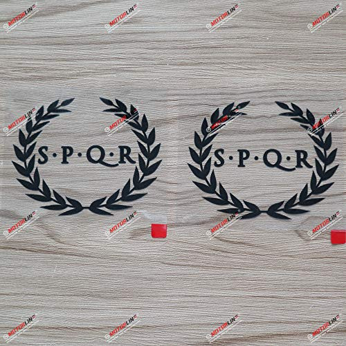 2X Black 4 SPQR Ancient Rome Banner Decal Sticker Car Vinyl Roman no ...