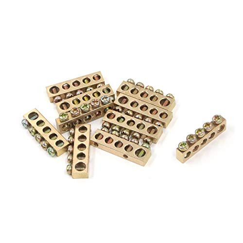 MTMTOOL Terminal Ground Bar 5 Positions Electrical Wire Screw Terminal ...