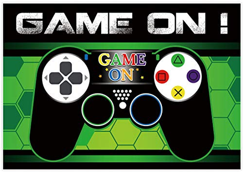 Allenjoy Game On Backdrop 7×5ft Video Gamer Neon Green Gaming Next ...