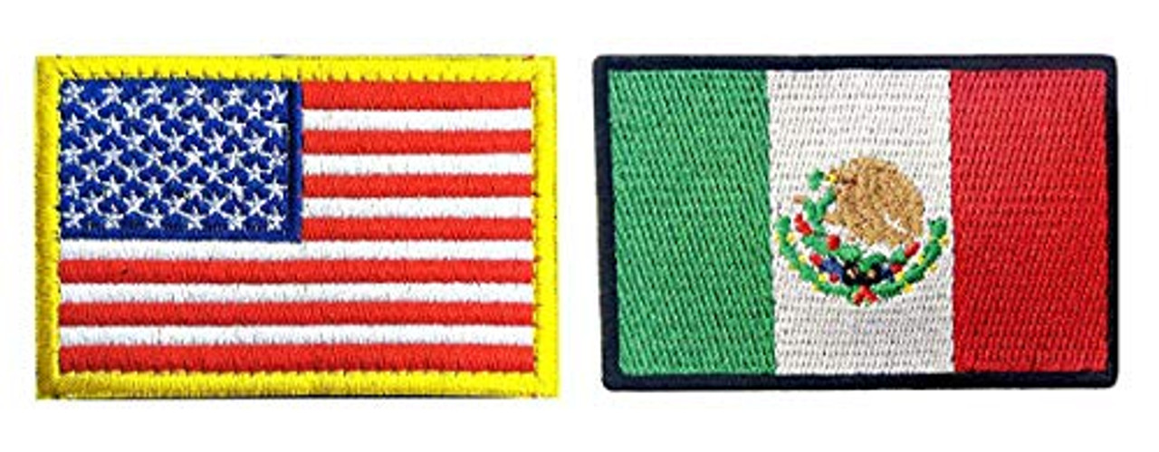 Us Flag Mexican Flag Patch Antrix 2 Pack Military Tactical Morale