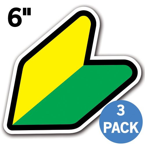 ORIGINAL - [Adelia Co] JDM Wakaba Shoshinsha Mark New Driver Badge Leaf ...