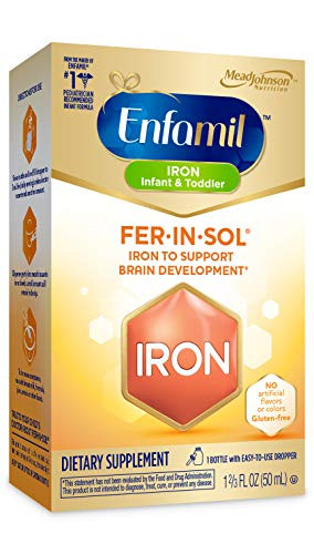 Enfamil FerInSol Iron Supplement Drops for Infants 50 mL dropper bottle ...
