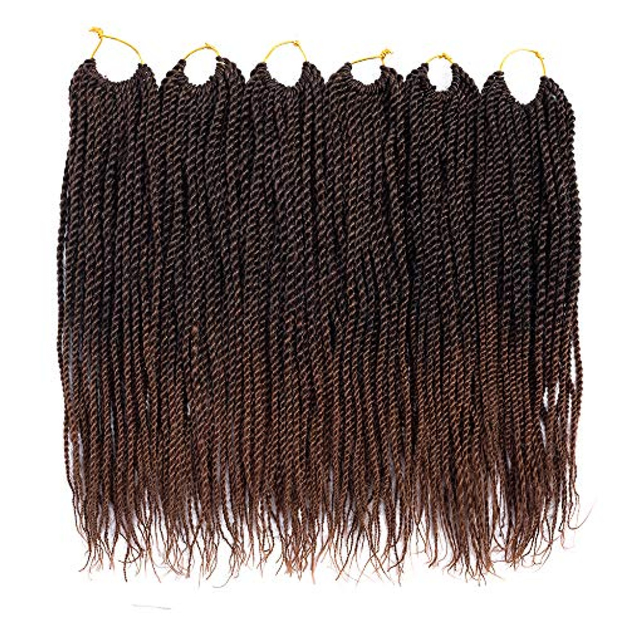 Vrunique 12 Inch 6 Count 1b30 Senegalese Twist Crochet Hair Braids