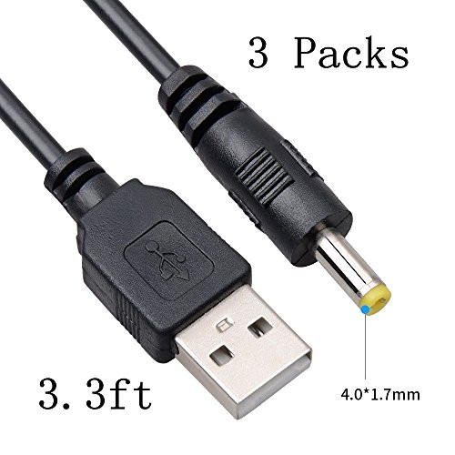 SNRIGGOR 3Pack 33ft DC 40mm x 17mm USB to DC 40mm x 17mm Power Cable DC ...
