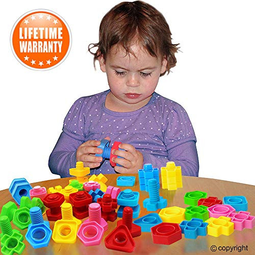 FIOLOM Jumbo Nuts and Bolts Toddler Toy, Occupational Therapy Autism ...