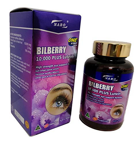 Naro Natural Bilberry Powder Capsules Bilberry Extract 10000mg Plus ...