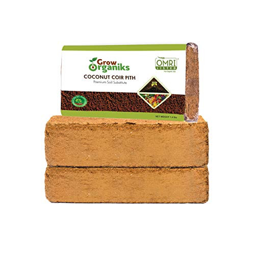 Grow Organiks Coco Coir Pith Coco Peat Brick 1 4 lbs EA 6 Bricks OMRI ...