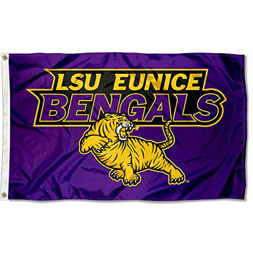 College Flags Banners Co LSU Eunice Bengal Logo Flag - Warehousesoverstock