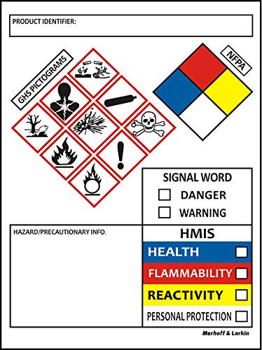 SDS OSHA Labels for Chemical Safety Data 4 x 3 Inches | Roll of 250 ...