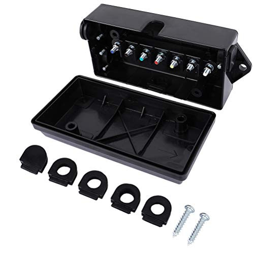 ECCPP 7 Way Trailer Wire Cord Junction Box Color Coded Truck ...